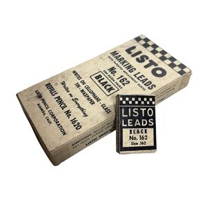 Listo Pencil Corporation | Art | Vintage Htf Listo Marking Leads Black ...